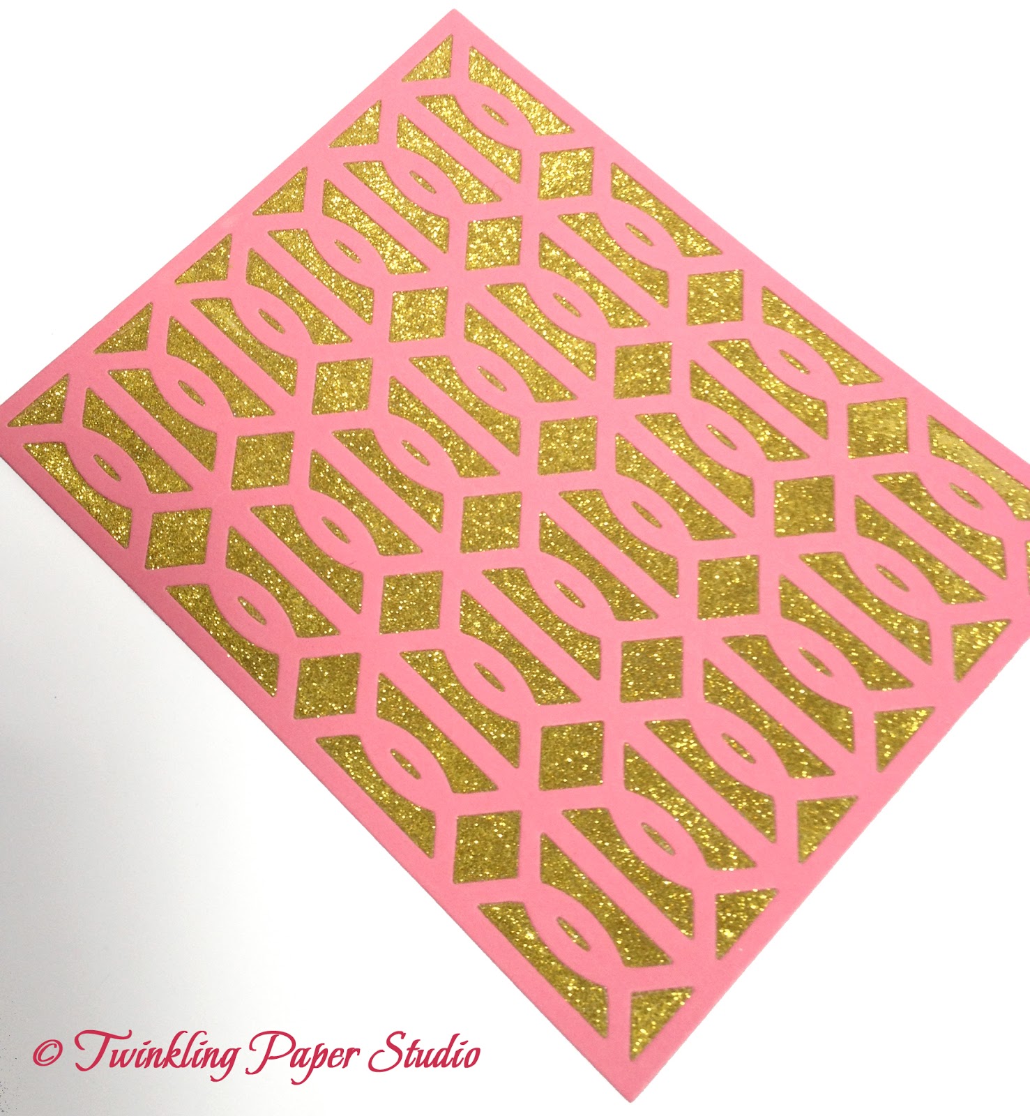 Twinkling Paper Studio: Glitter Inlay