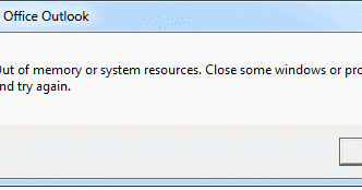 Fix "out of memory’ error in Office Outlook causing slowdowns and stop ...