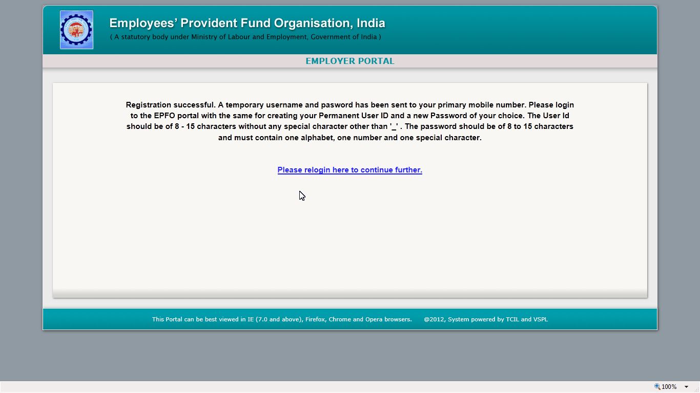 EPFO E-RETURN: EPFO Employer E-Sewa (Registration)