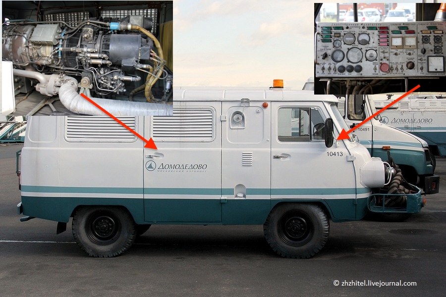 transpress nz: Soviet era van with a jet aircraft engine in it