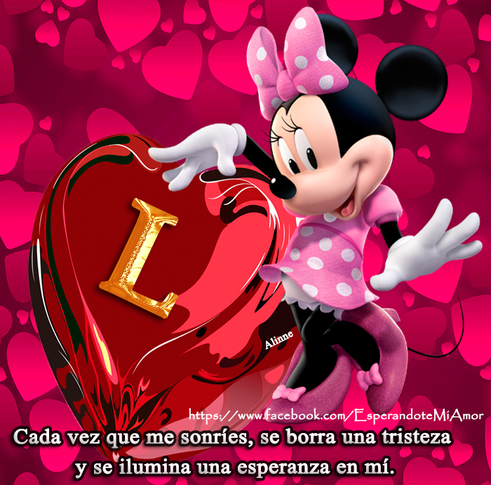 AMOR Y SENSUALIDAD: ABECEDARIO DE MINIE CON CORAZÓN ROJO