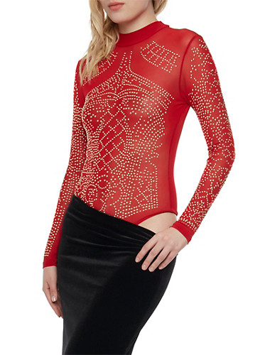 Styling On A Budget: Fab Find Of The Day: Mesh Bodysuit with Studded Design
