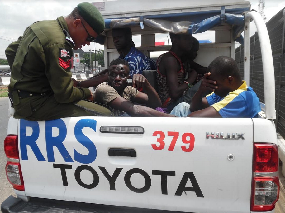 Photos: 8 Thugs Causing Traffic Gridlock In Ojodu Berger Lagos Arrested ...
