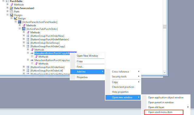 AX/D365 Technical Blog: How to find used by security roles from a menu item