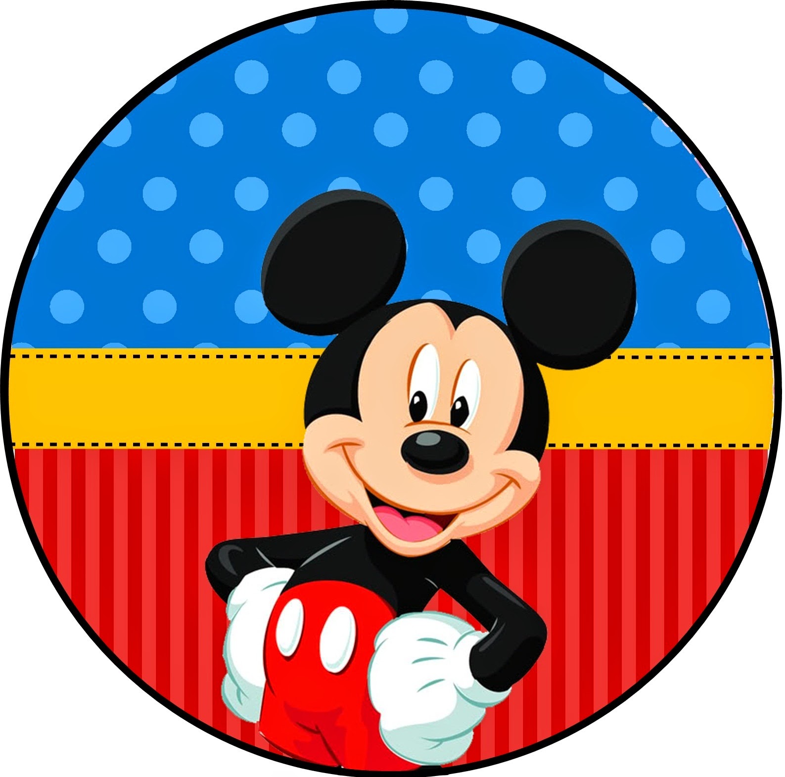 Mickey en Azul y Rojo: Wrappers y Toppers para Cupcakes para Imprimir ...