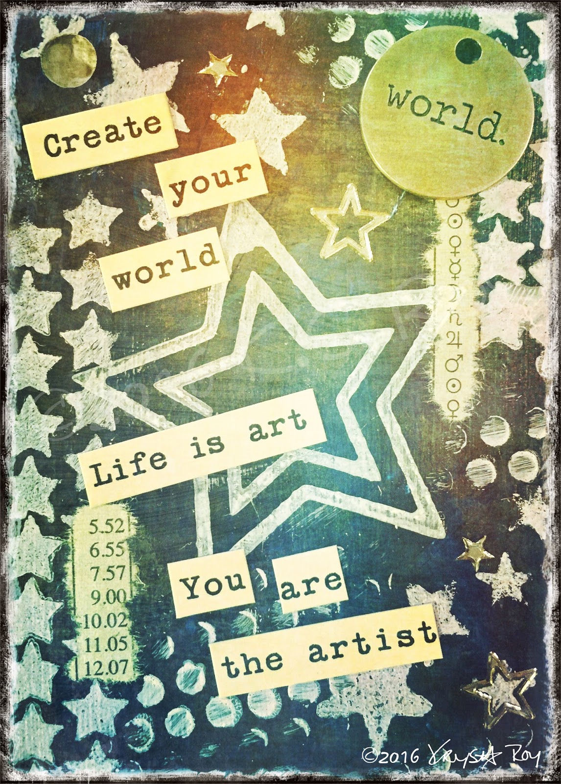 Inspirations: Digital Art + Mixed Media: ATC 34 - Create Your World
