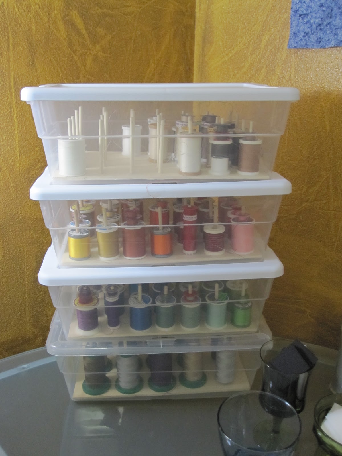 Solar Threads: Sharpie Experiment Continued, and More Thread Storage