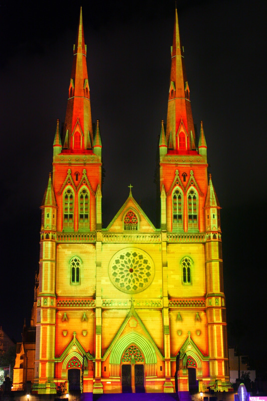 Sydney - City and Suburbs: St Mary's Cathedral, The Lights of Christmas