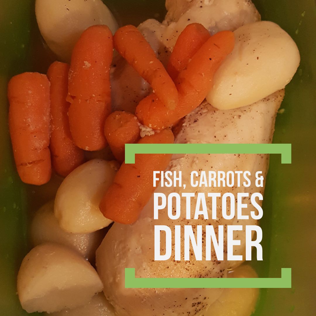 Dinner with fish and vegetable