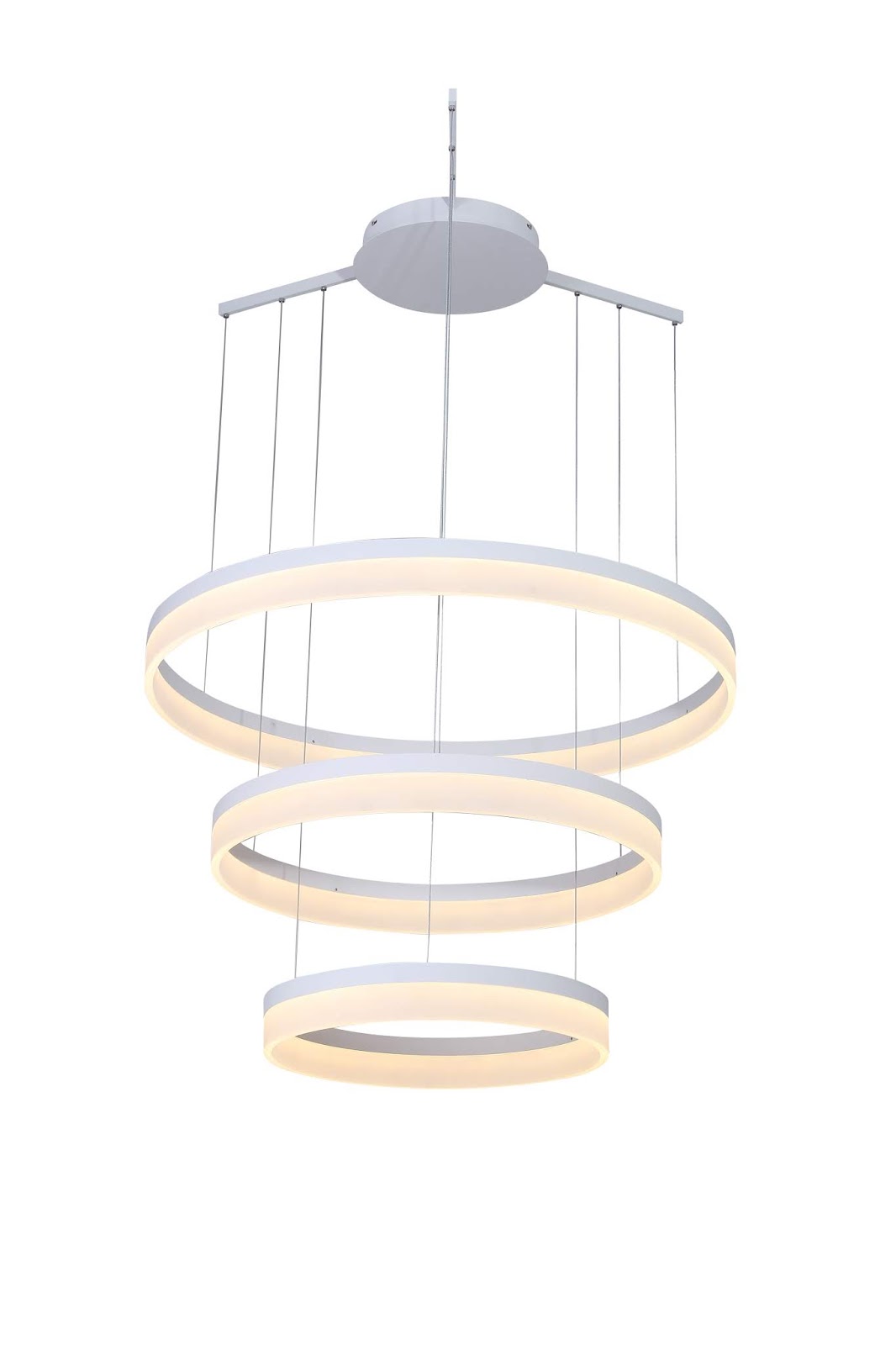 3-light large round LED circular light fixture