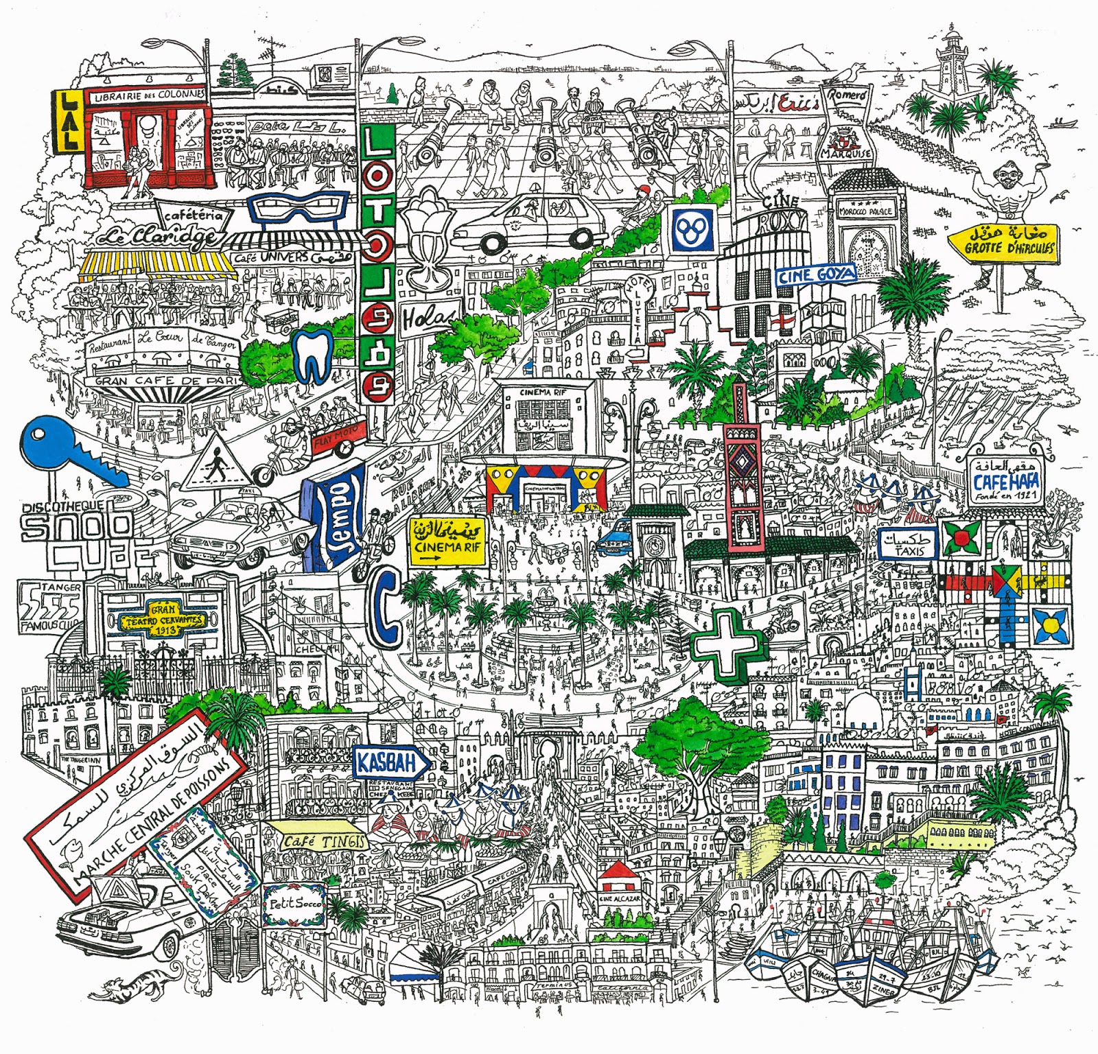 THE VIEW FROM FEZ: The Best Map of Tangier! ~ Zineb Benjelloun