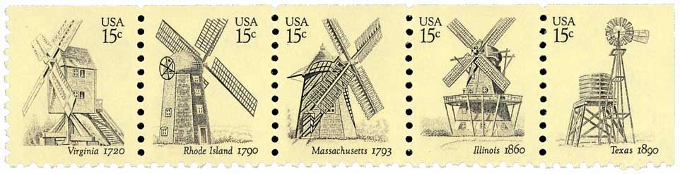 Rachel Markwick: Windmills of my mind ... stamps make up a patchwork ...
