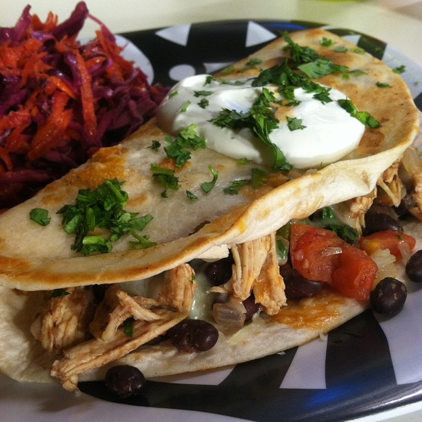 Mirepoix: Roast Chicken and Black Bean Baleada