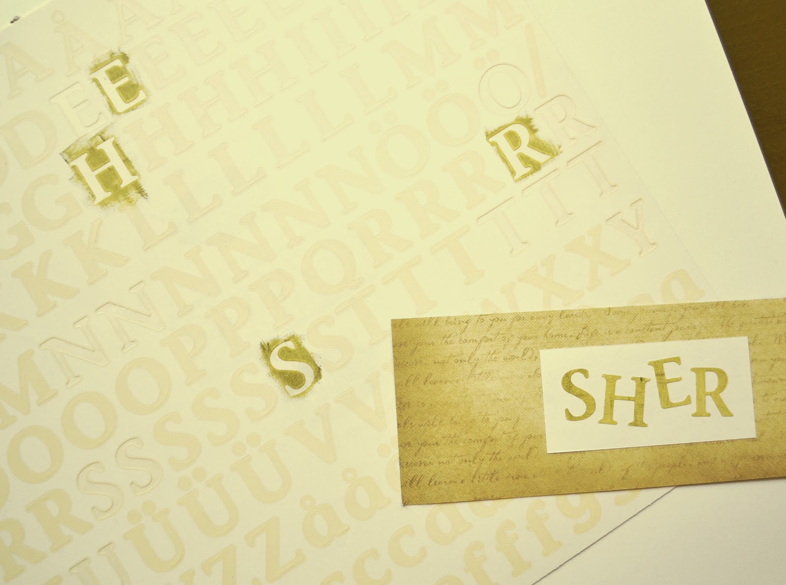 Sher Your Scraps: Croptober: Lesson # 3 - Letter Inks