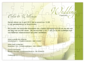 Originele kaartjes: Puzzels als trouwkaarten