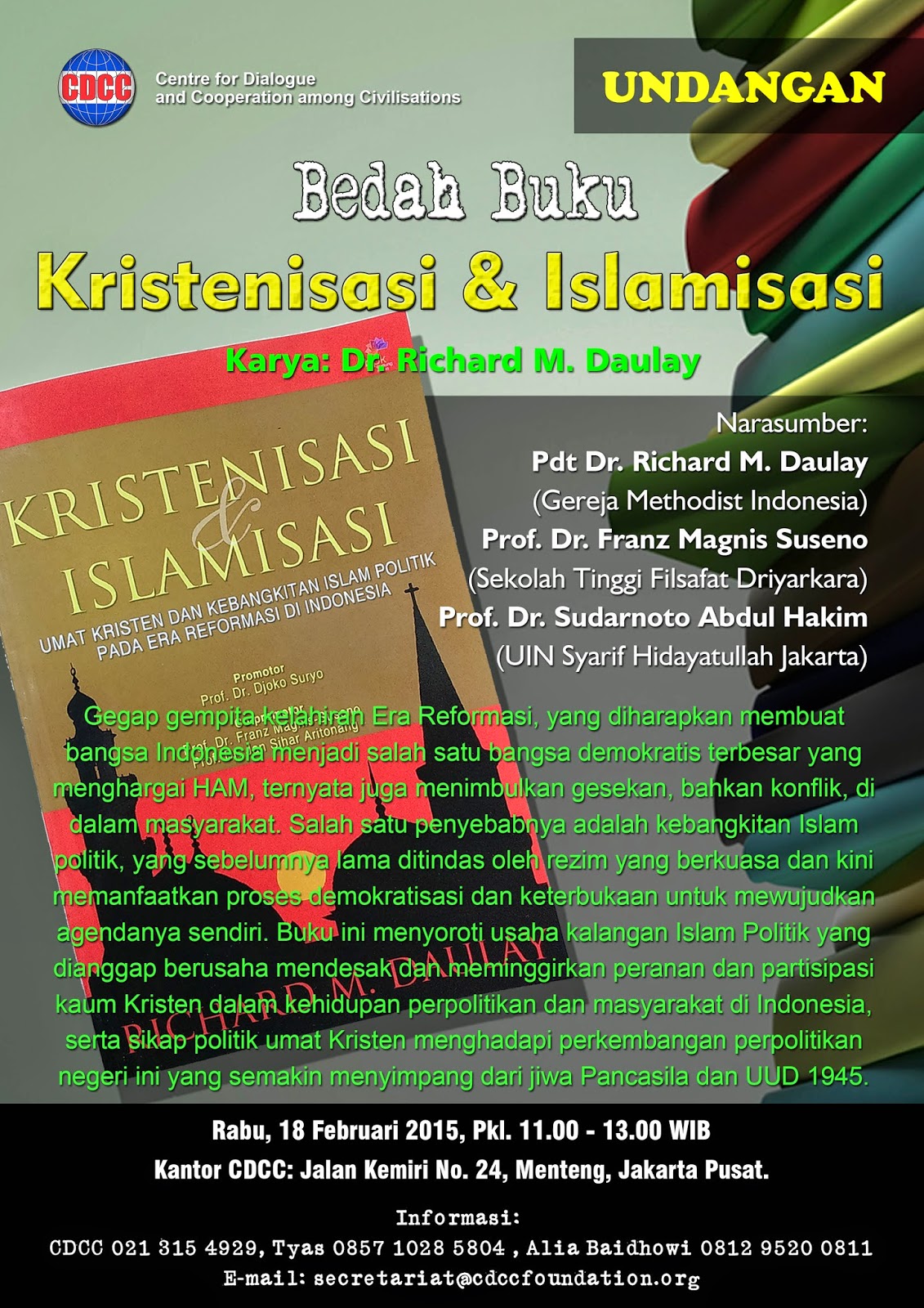 News and Opinion (NO) Magazine: BEDAH BUKU : Kristenisasi & Islamisasi