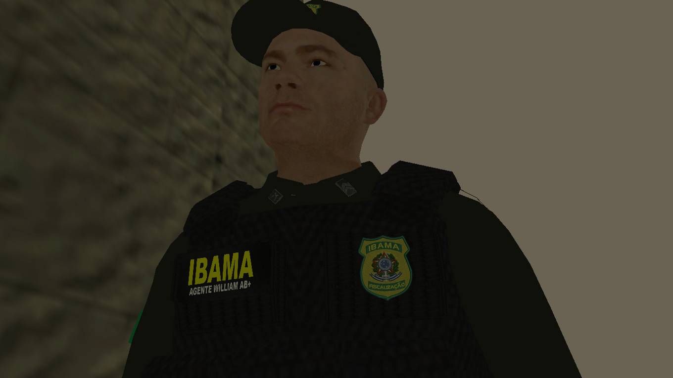 Equipe Tático PMBA: SKIN IBAMA COM COLETE E BONÉ