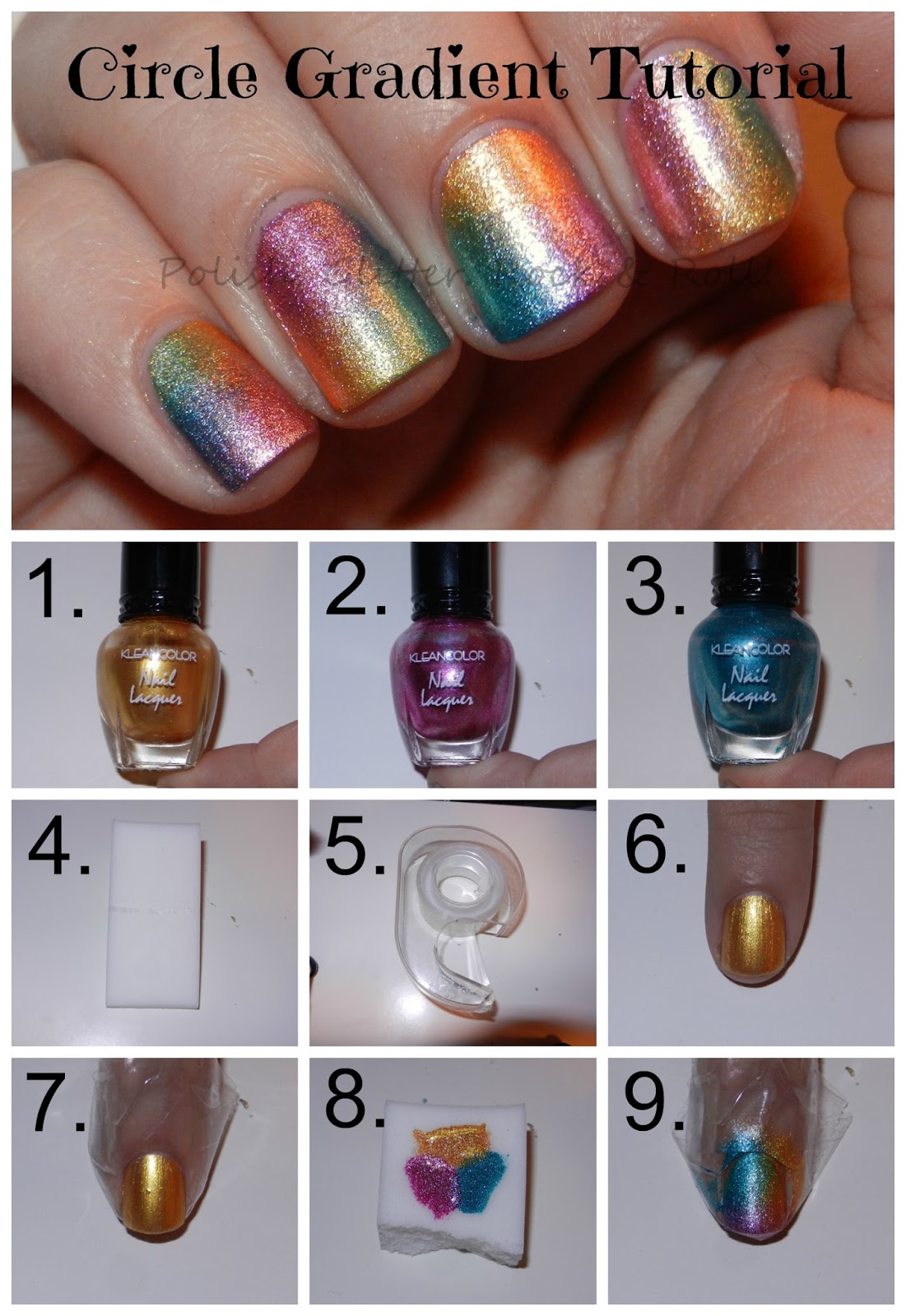 Polish. Glitter. Rock & Roll!: Circle Gradient Tutorial