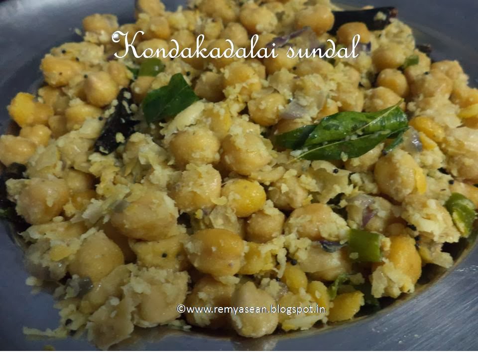 Remmy's Kitchen: Kondakadalai sundal/Channa sundal