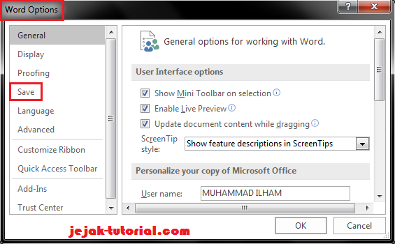 Cara Mengatur Penyimpanan Otomatis Pada File Microsoft Word 2016 ...