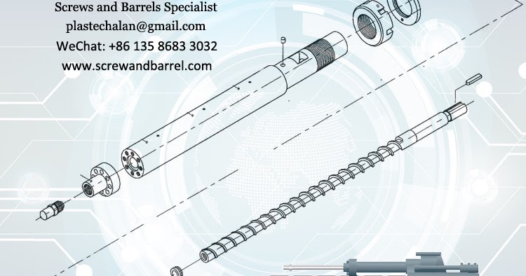 Cosmos injection screws, barrels, cylinders, screw tips and other front ...