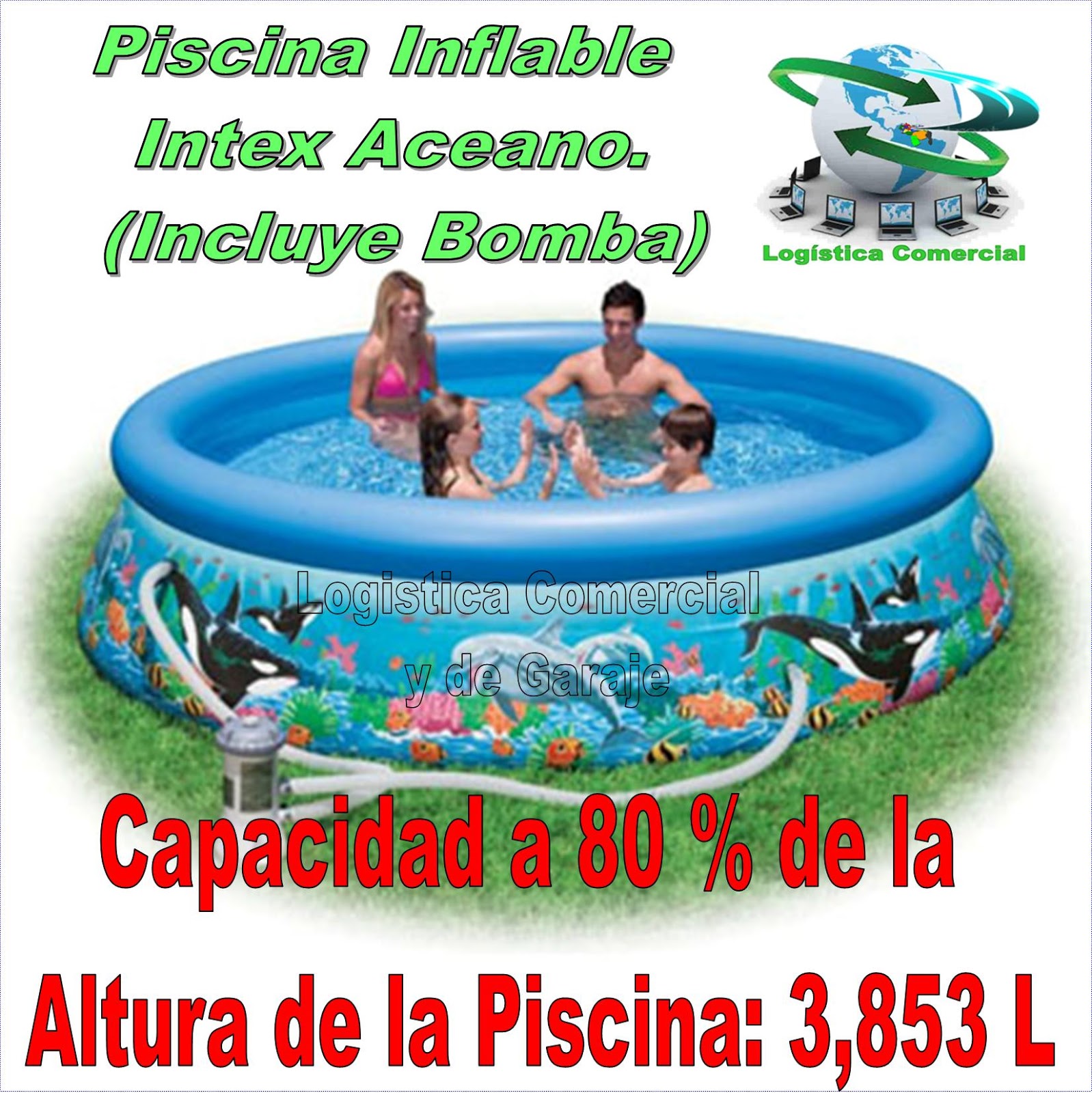Piscinas Inflables: Piscina Familiar Inflable 305 X 76cm + Bomba ...