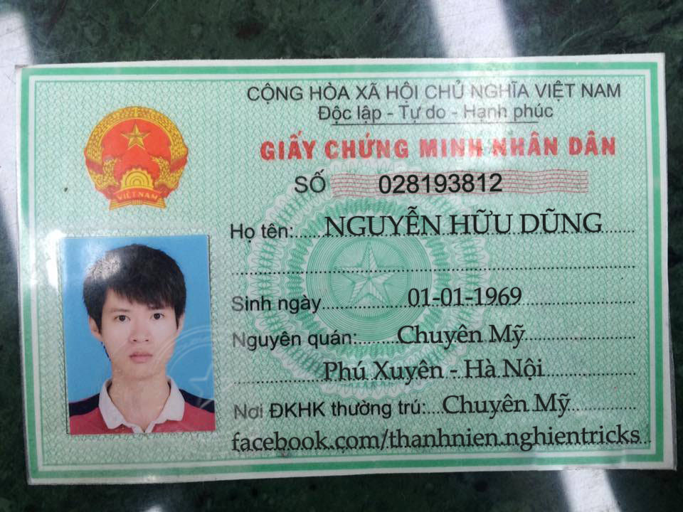 Nguyễn Hữu Dũng: Share PSD CMND Nam chuẩn 2017