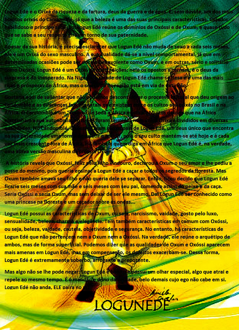 Amigos da Umbanda: LOGUN EDÉ