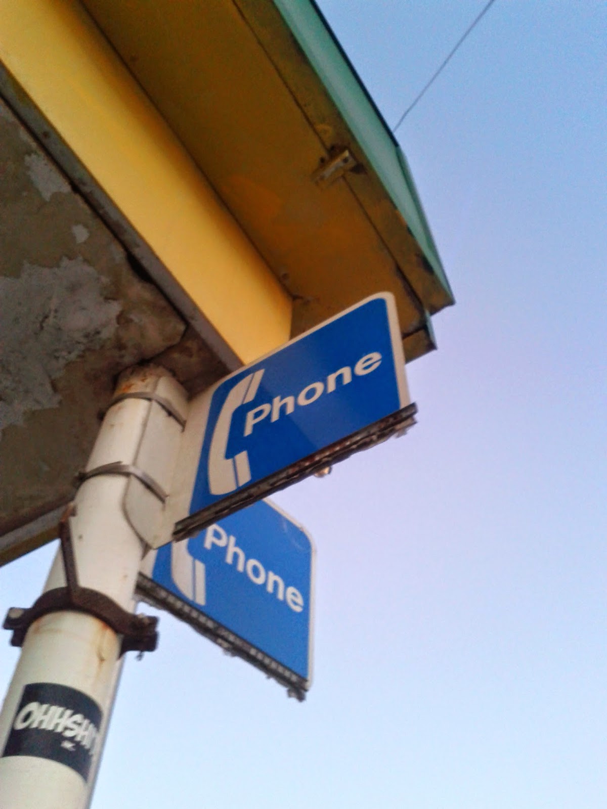 Toronto things: Stock photo: Payphone sign blue and white