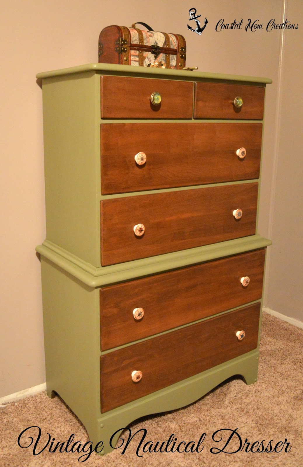 Coastal Mom Creations: Vintage Nautical Dresser