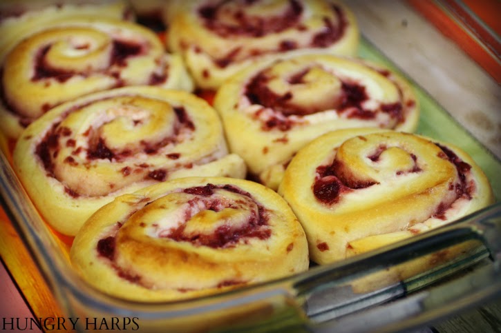 Hungry Harps: Cream Cheese & Cherry Sweet Rolls