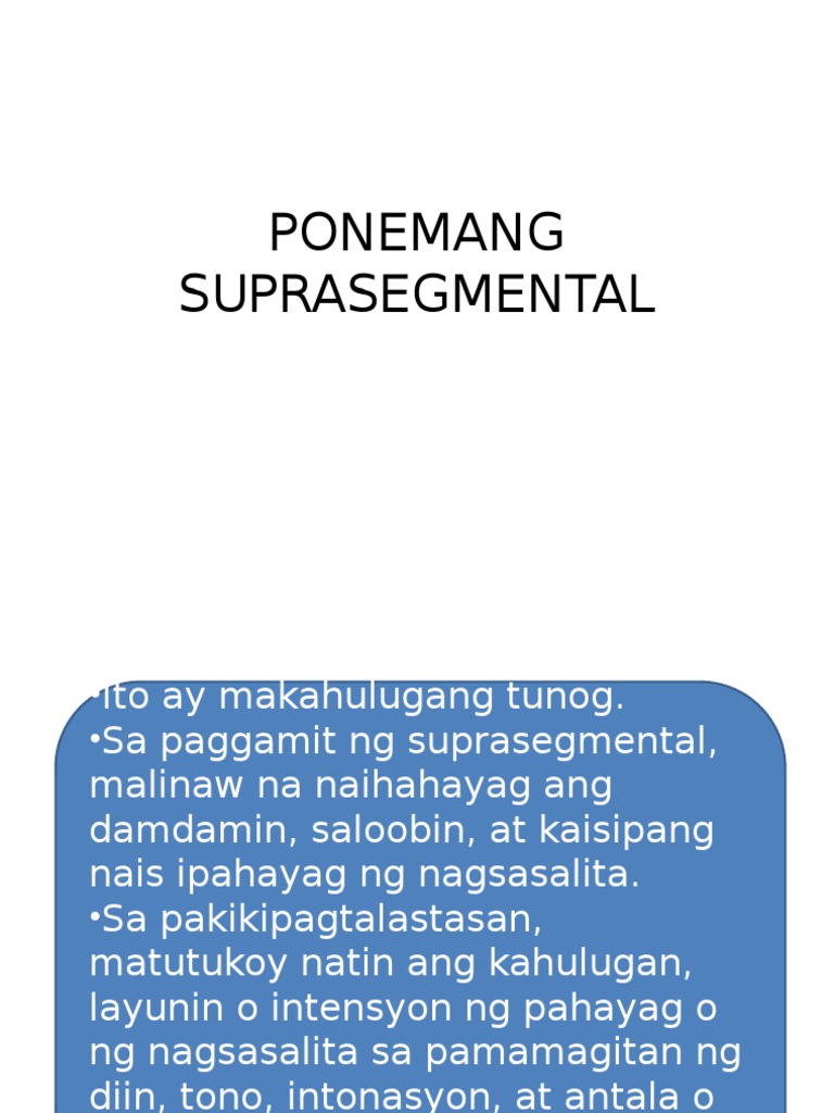 ponemang suprasegmental - philippin news collections