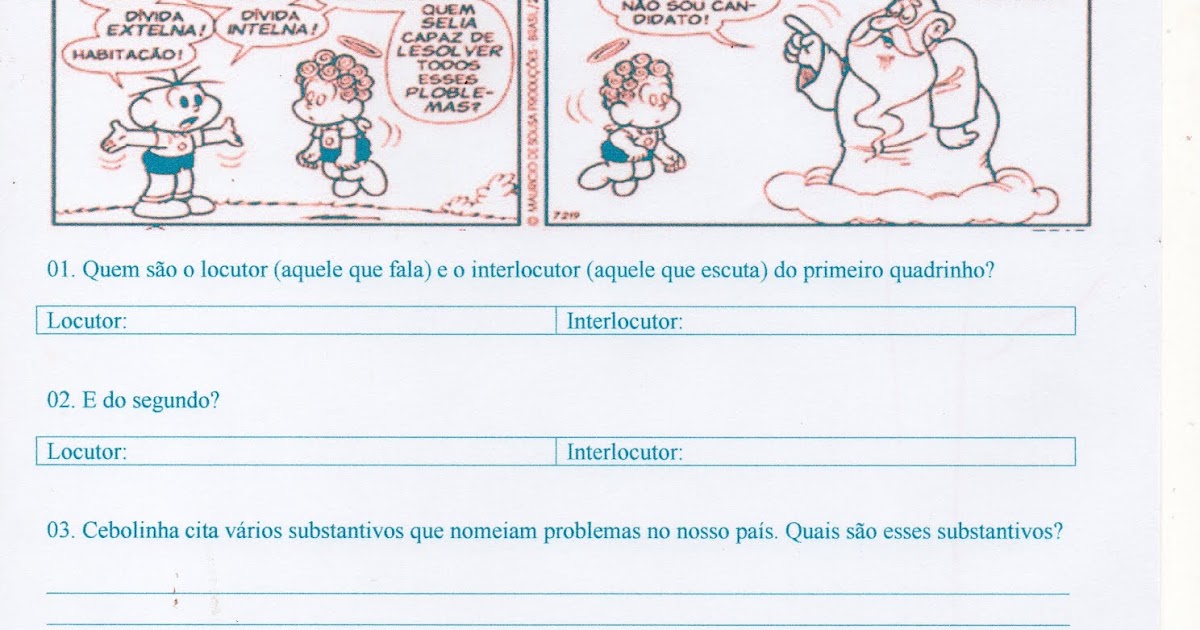 Locutor, Interlocutor, Substantivo, Adjetivo