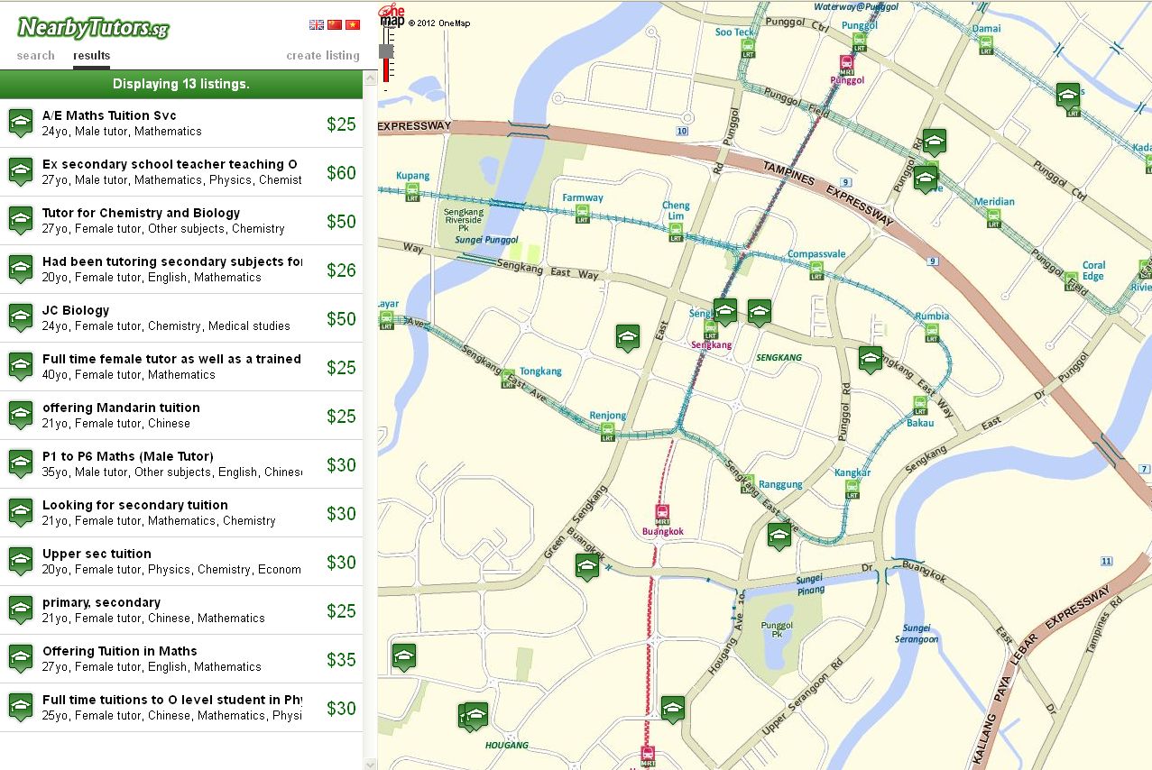 OneMap.sg: OneMap Challenge 2012 Feature App: NearbyTutors.sg