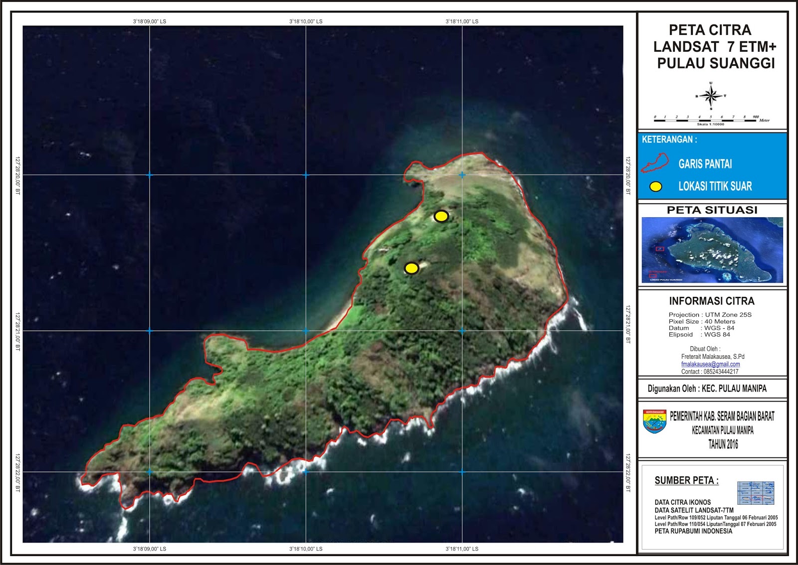 Frets Malakausea: PETA LOKASI SMAN 1 MANIPA DAN PULAU SUANGGI