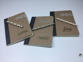Mr WashiSan: Libretas básicas personalizadas con lettering y embossing