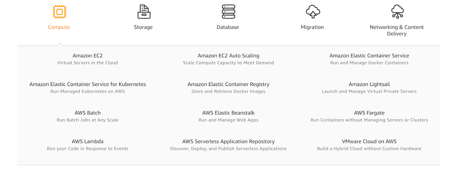 Virtualization The Future: AWS Services and Categories