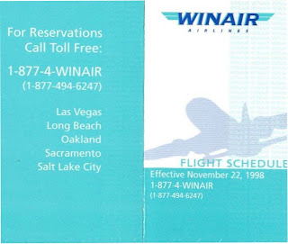 Airline memorabilia: WinAir (1998)
