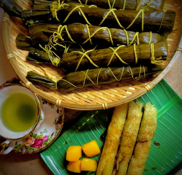LUWEEH KITCHEN : SUMAN sa Ibos Wrapped in Banana Leaves