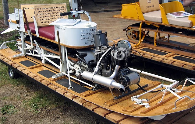 Just A Car Guy: This is a 1943 Eliason Motor Toboggan. Indian Scout ...