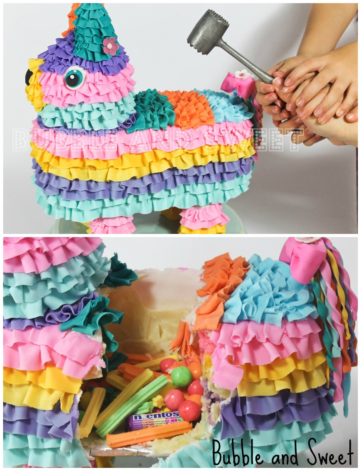 Bubble and Sweet: Pinata Smash Cake DIY tutorial