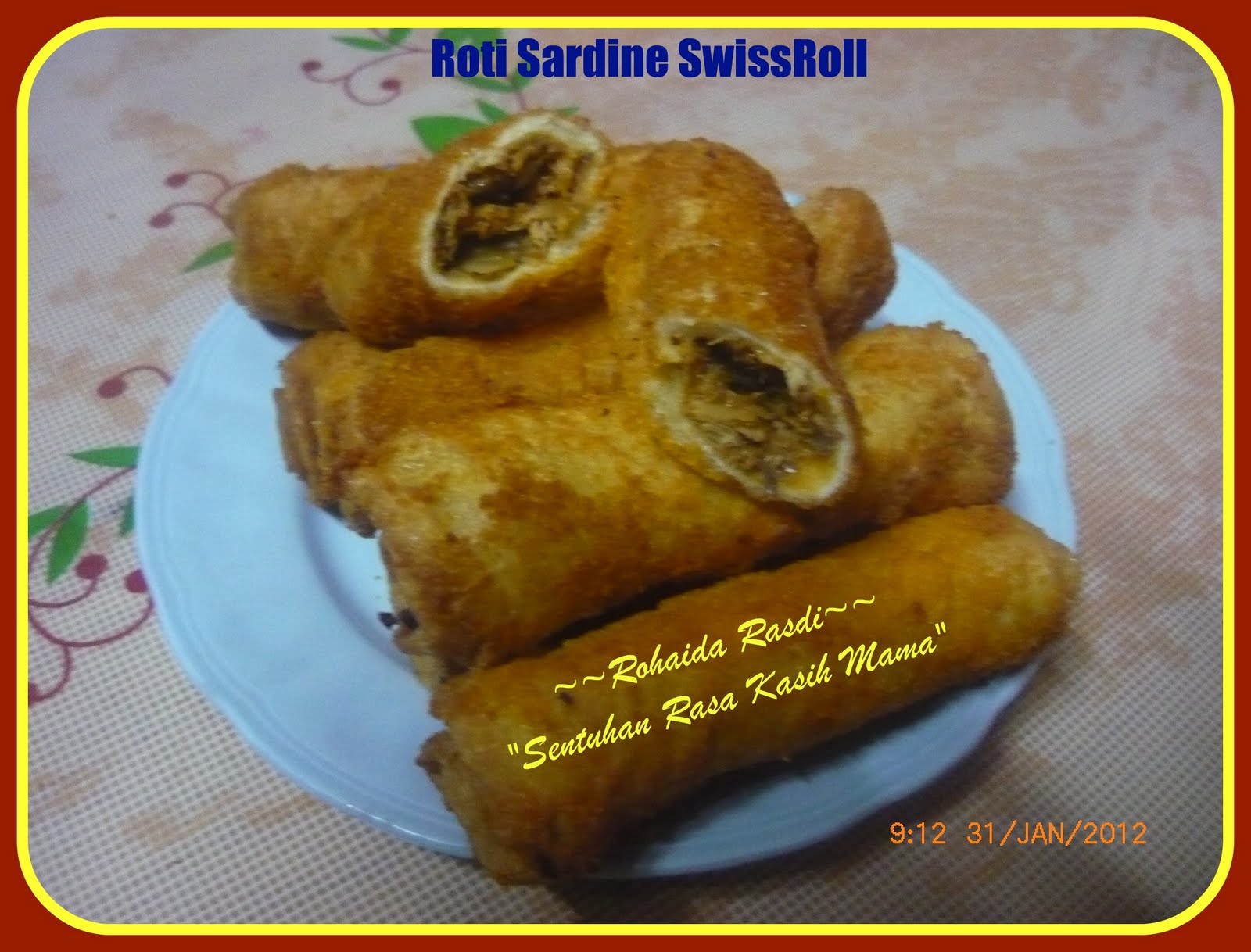 "Sentuhan RasaKasihMama": ~~Roti Sardine Swiss Roll~~ wat b/fast