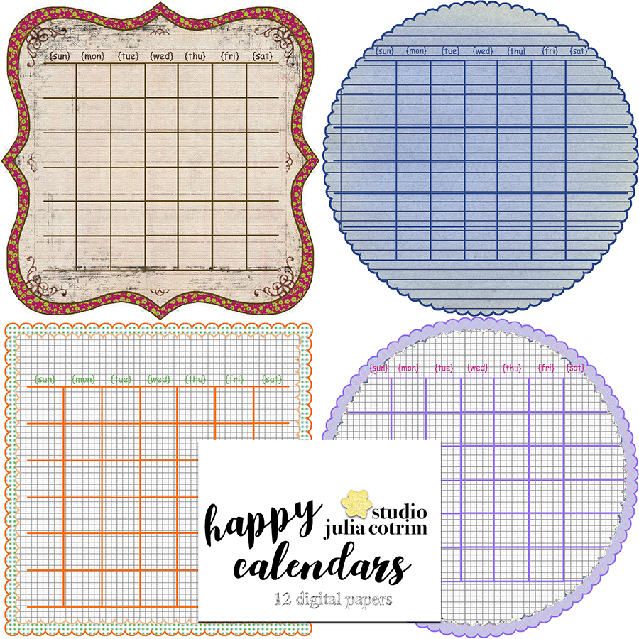 Studio Julia Cotrim: {happy calendars new digital collection} at my ...