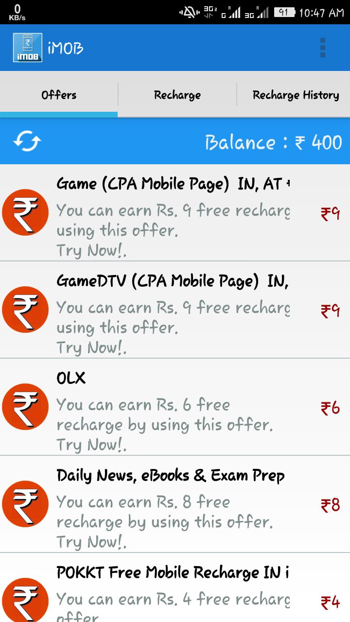 (*BOOM*)IMOB APP : Rs.5 Per Refer and Earn-Unlimited Free Recharge-Mar ...