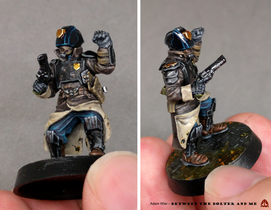 Between the Bolter and Me: Curse of the Alabaster: First Arbite painted