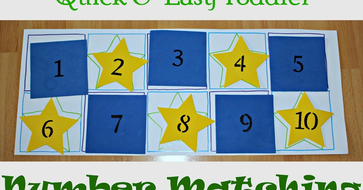 Life Love Craft Quick And Easy Number Matching Game For Toddlers Life Love Craft Quick And Easy Number Matching Game For Toddlers