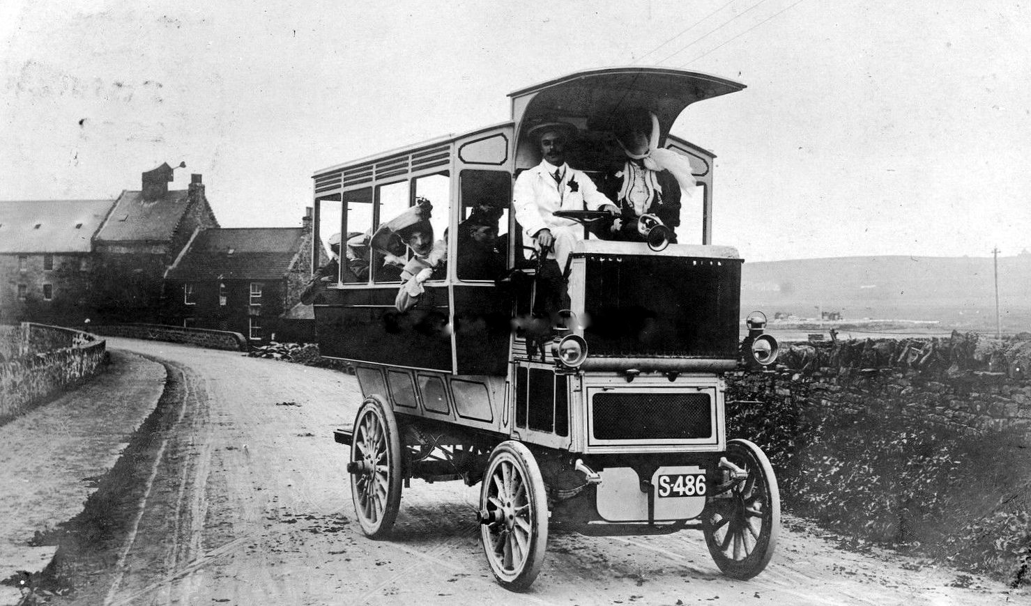Tour Scotland: Old Photograph Bus Orkney Islands Scotland