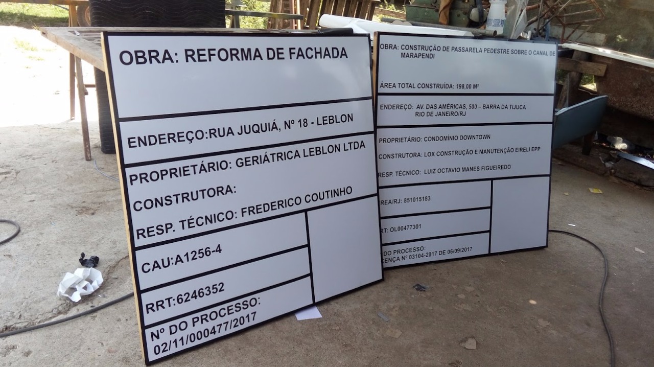 Placas de Obra