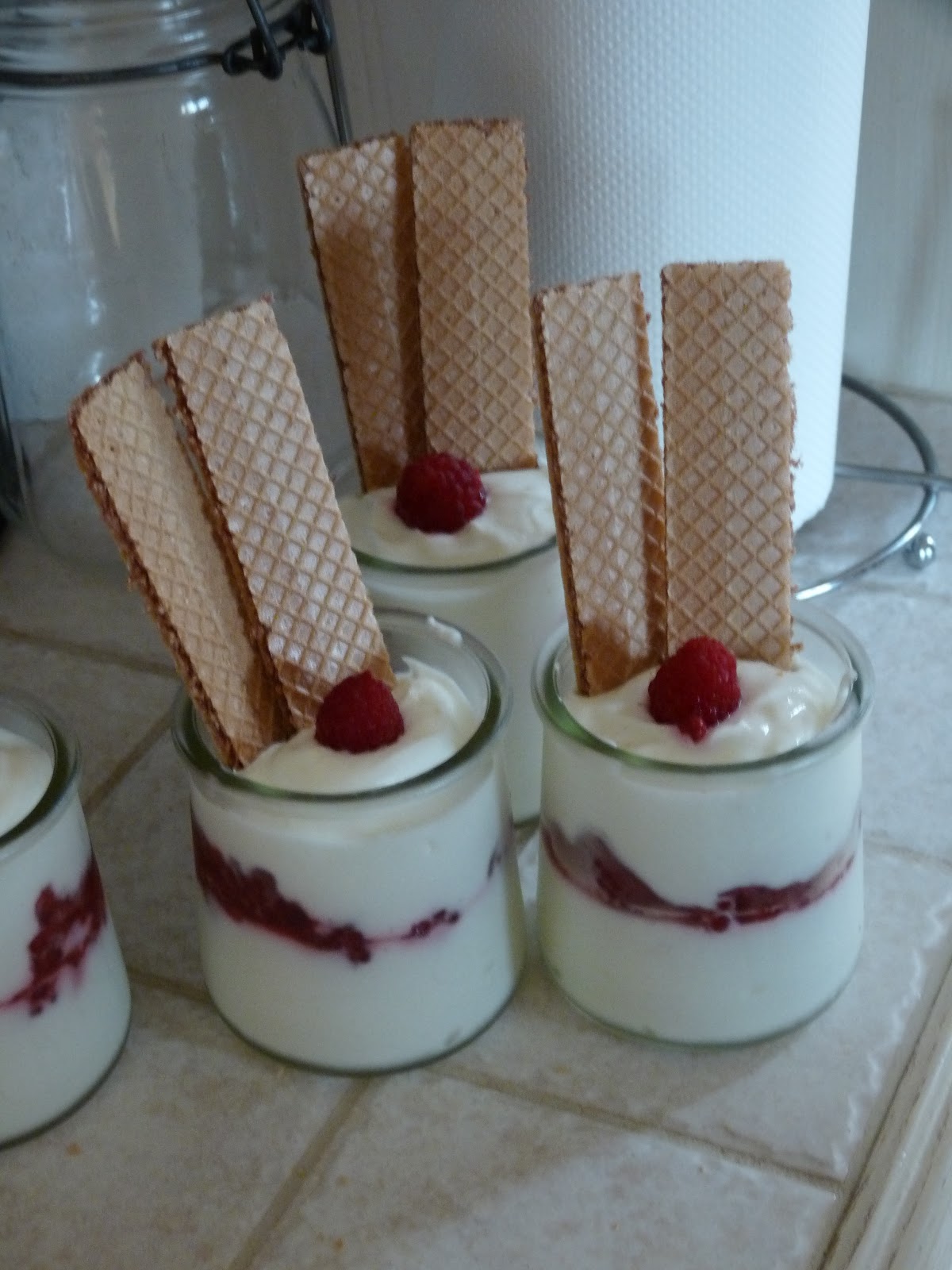 verrine fromage blanc framboises - coco noisette