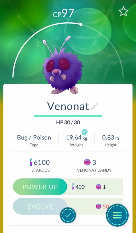 Pokemon Go: Venonat